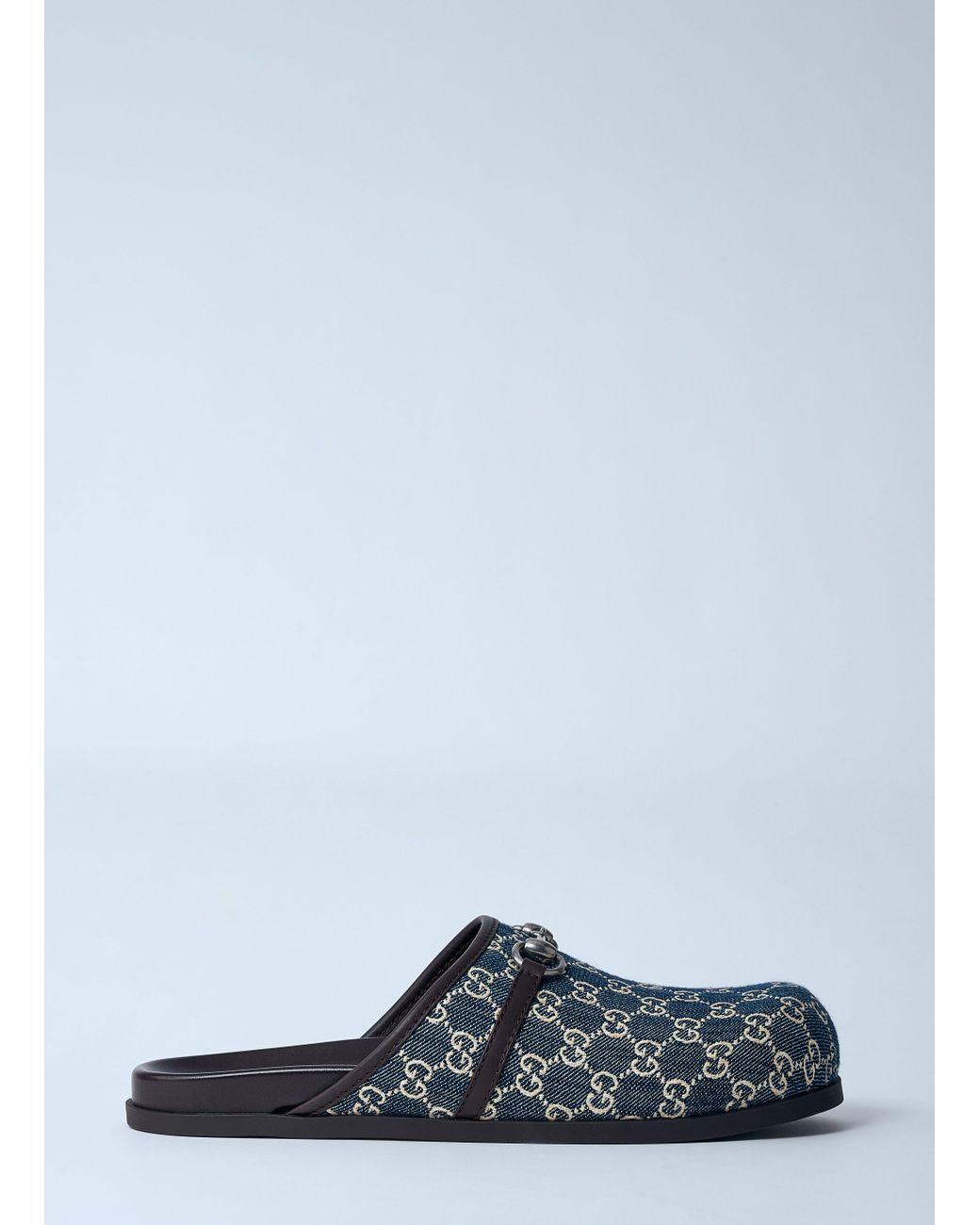 Gucci Denim Horsebit Mules for Men | Lyst