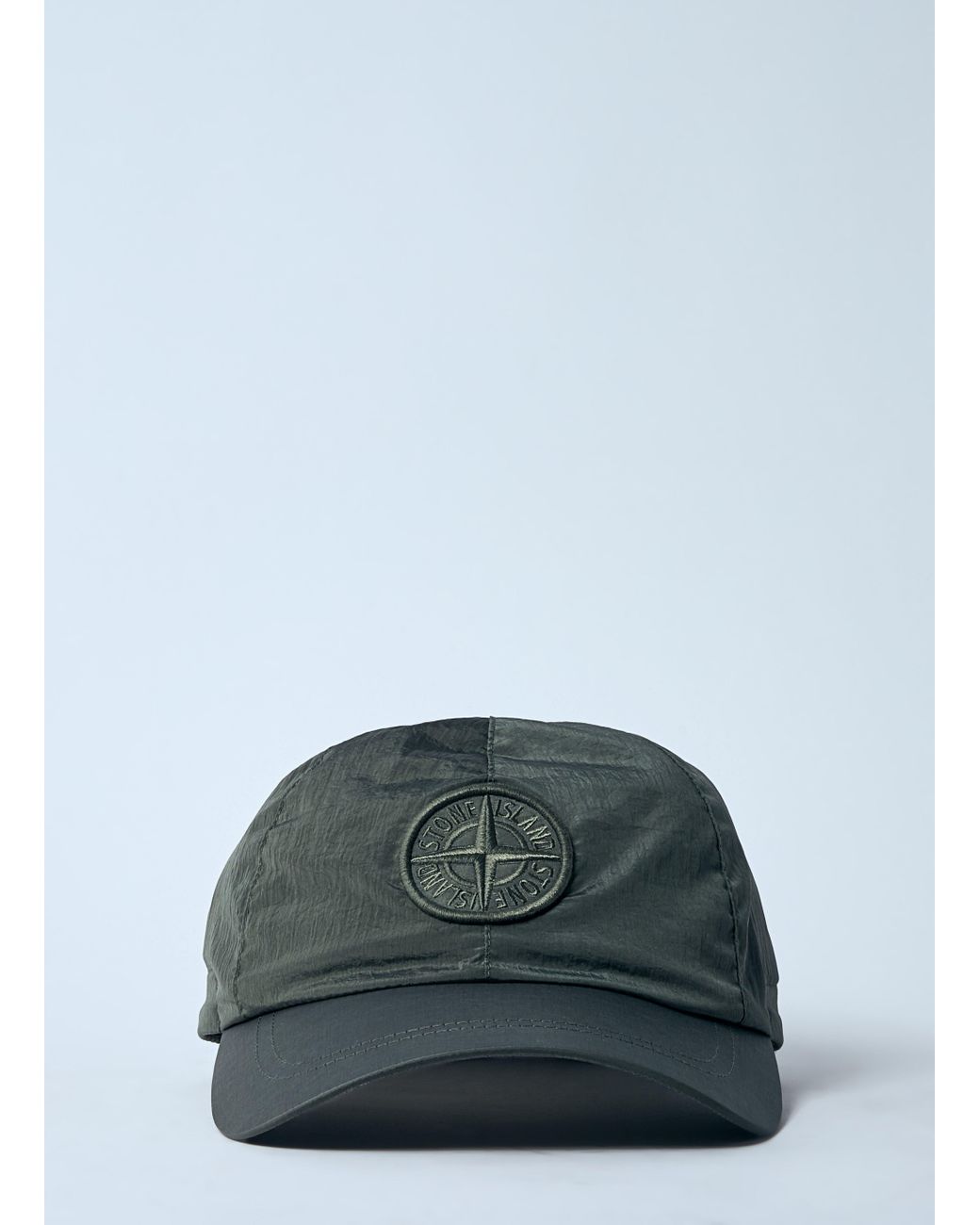 Stone Island Logo Motif Baseball Cap in Green for Men | Lyst