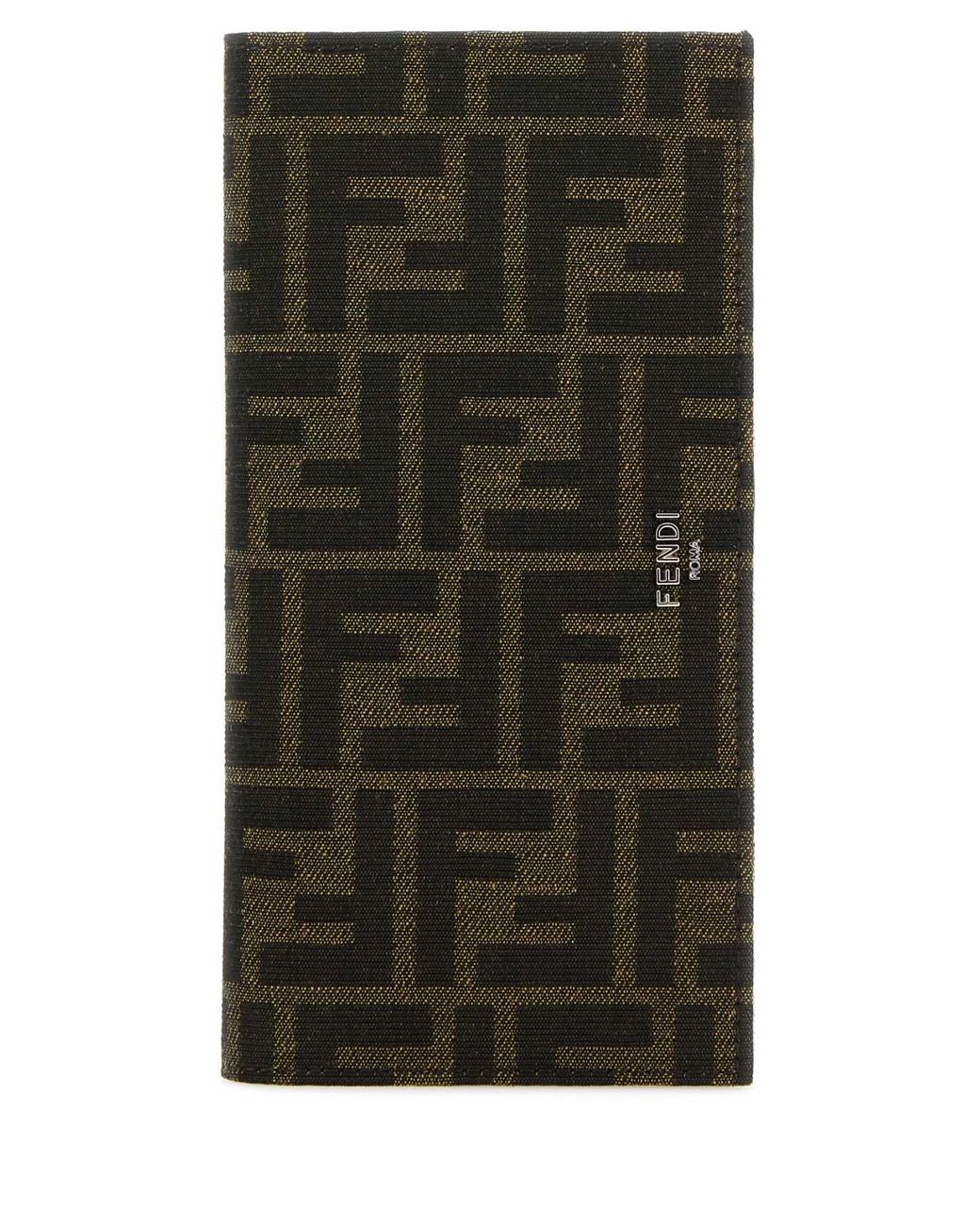 Fendi Embroidered Fabric Card Holder in Green for Men | Lyst