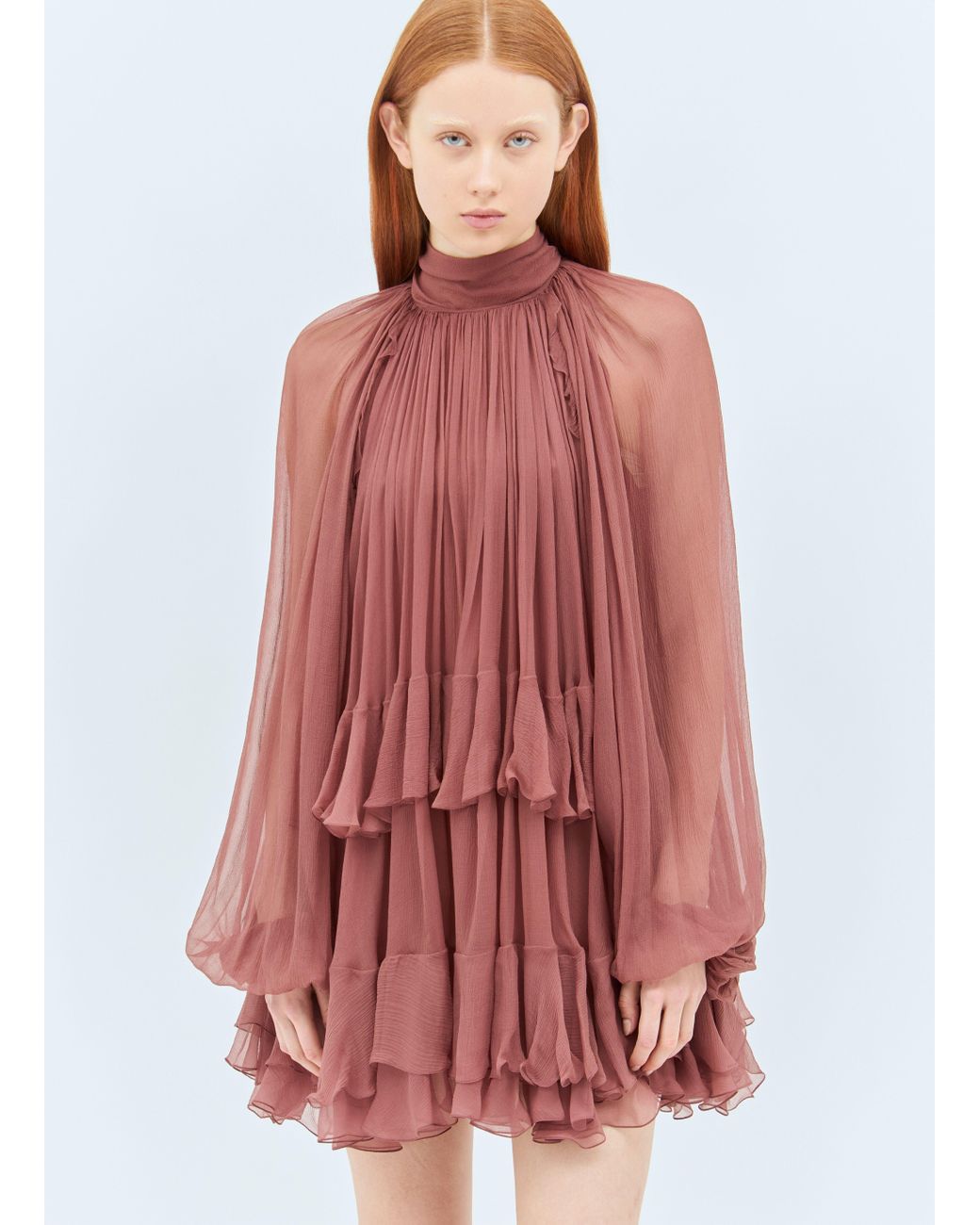 Chloé Chloã Mini Cape Dress in Red | Lyst
