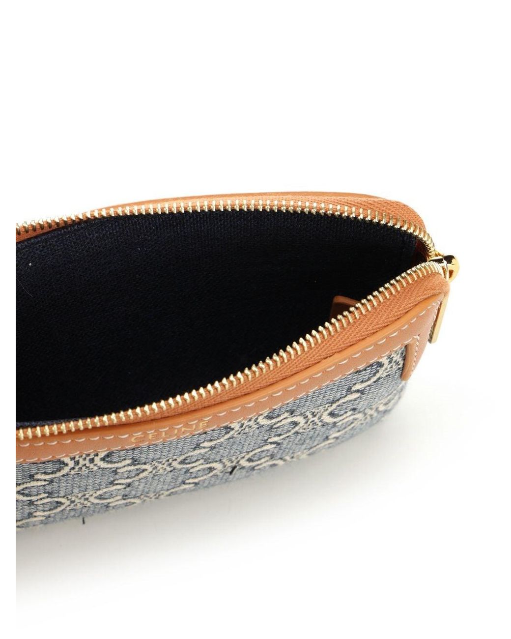 Celine Zip Coin Purse in Gray | Lyst
