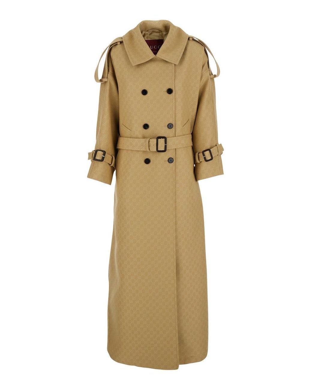 Gucci Double-Breasted Oversize Coat With Dropped Shoulders And Rear ...