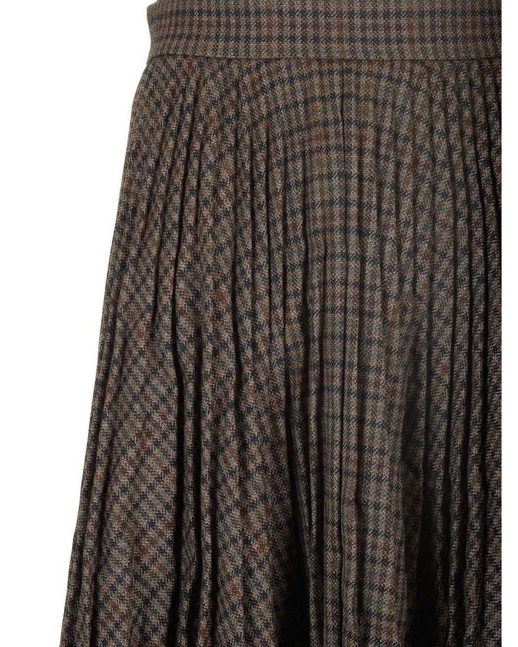 Balenciaga Wrinkled Effect Pleated Midi in Gray | Lyst