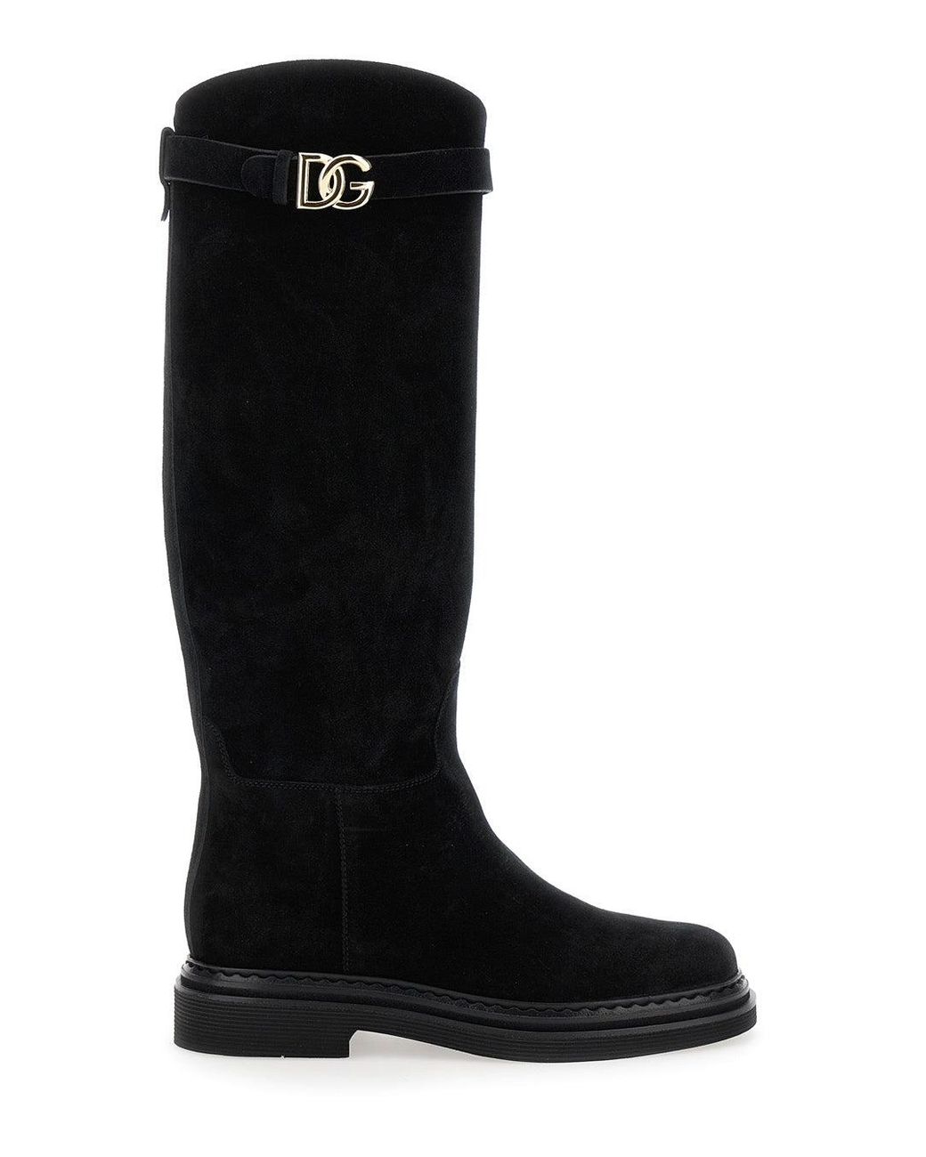 Dolce & Gabbana High Boots With Dg Logo in Black for Men | Lyst