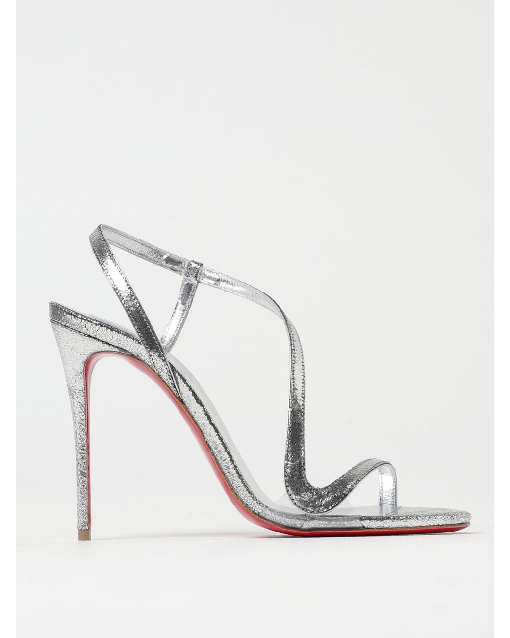 Christian Louboutin Heeled Sandals in White | Lyst