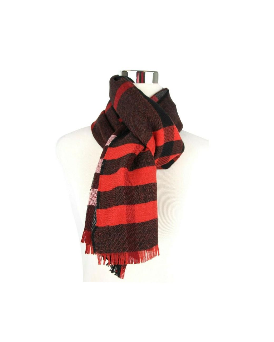 Burberry Military Reversible Color Check Wool Scarf in Red | Lyst