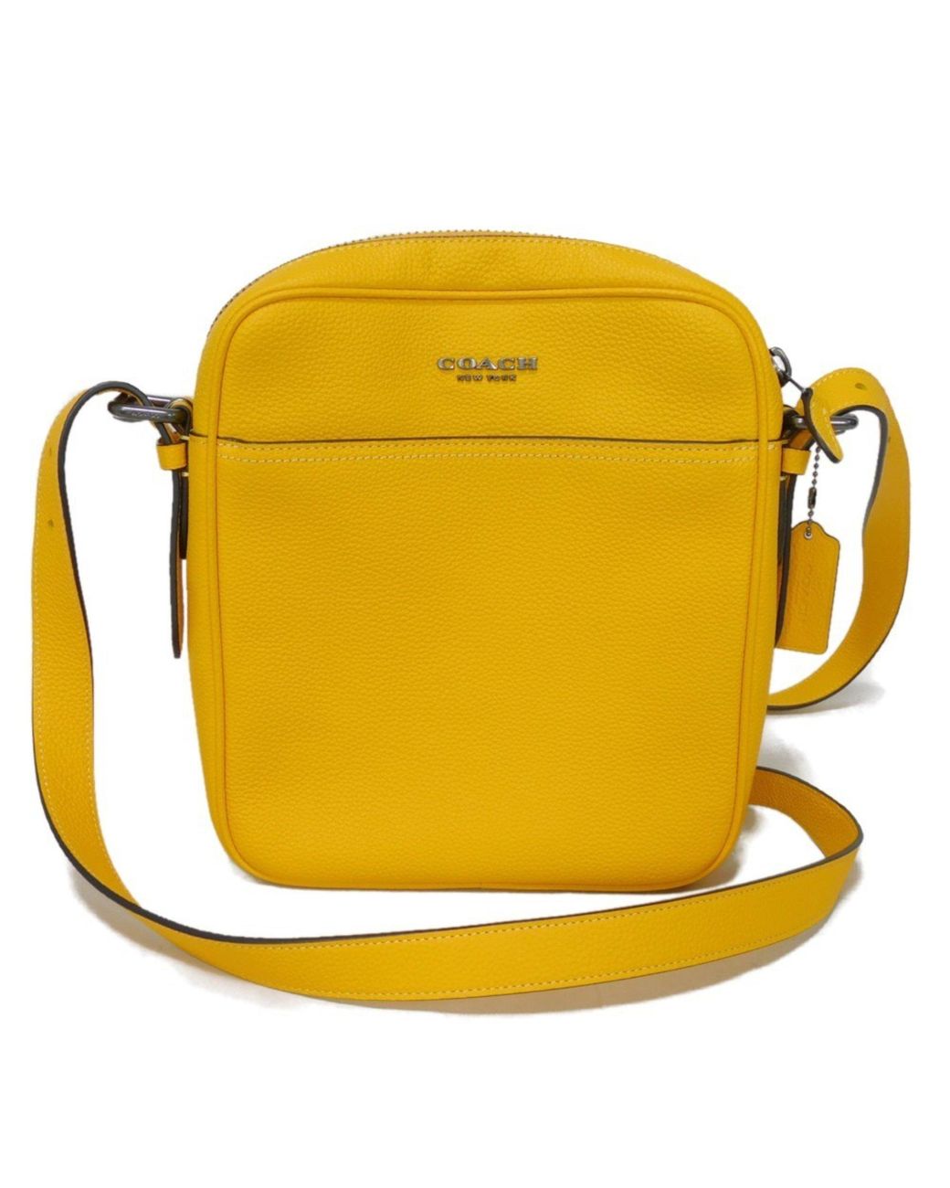 COACH Hudson Small Leather Shoulder Bag (Pre-Owned) in Yellow | Lyst