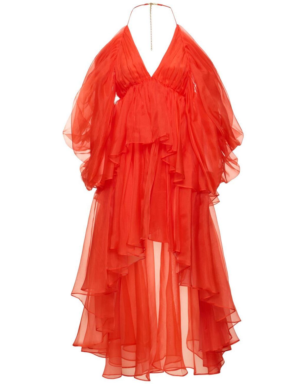 Zimmermann Tranquility Silk Tulle Layer Mini Dress in Red | Lyst