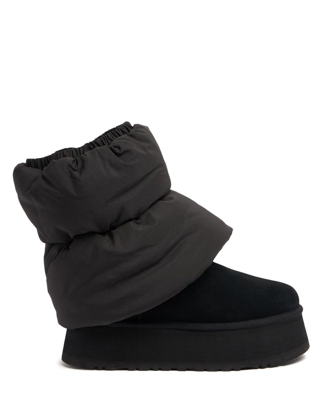 UGG 50mm Classic Mini Dipper Puffer Boots in Black | Lyst Australia