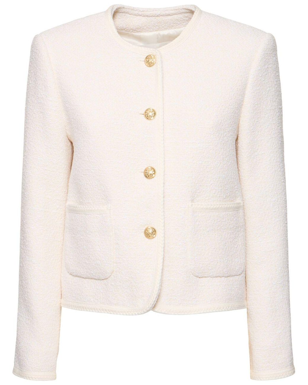 DUNST Classic Bouclé Tweed Jacket in Natural | Lyst