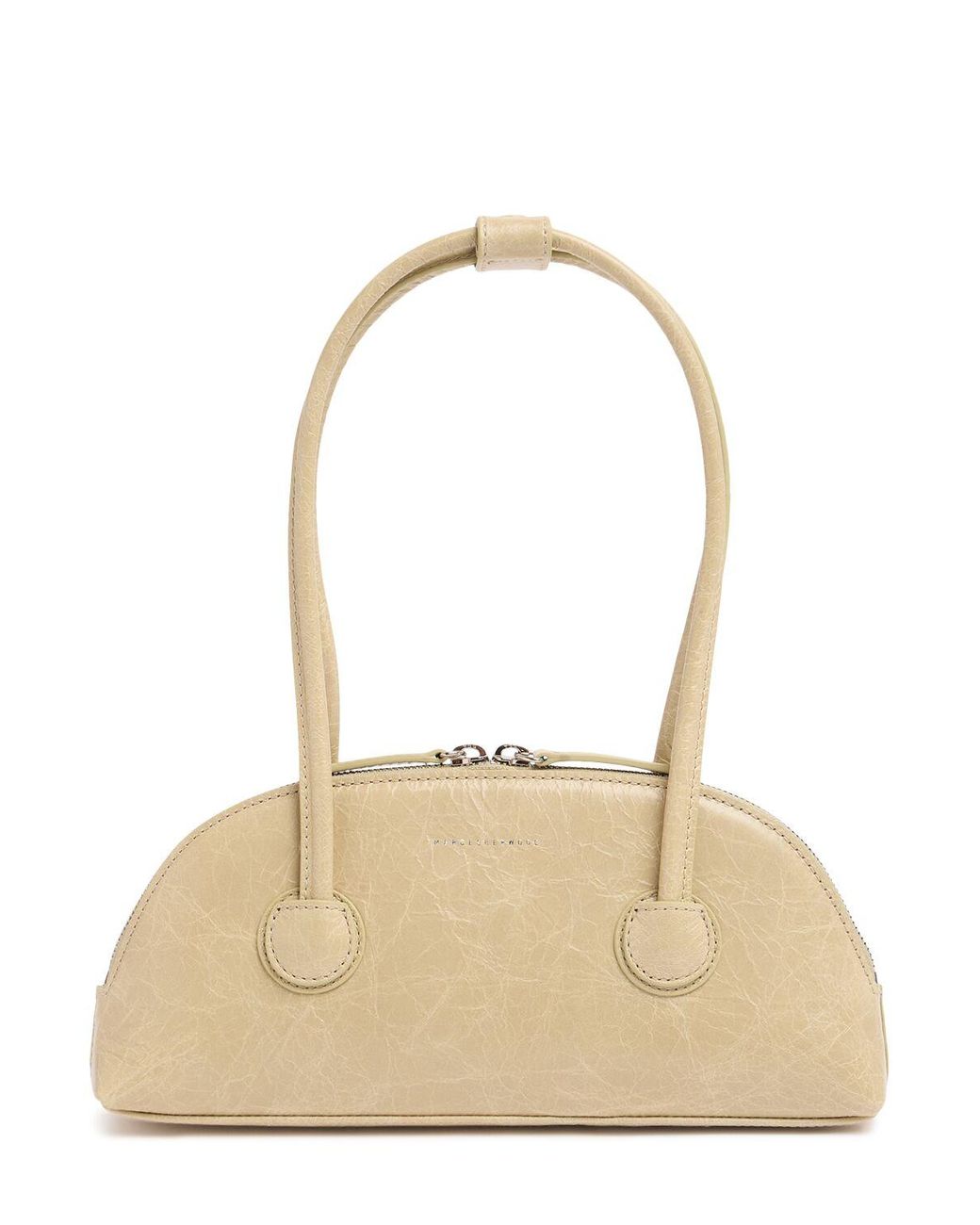 Marge Sherwood Bessette Crinkled Leather Shoulder Bag in Natural | Lyst UK