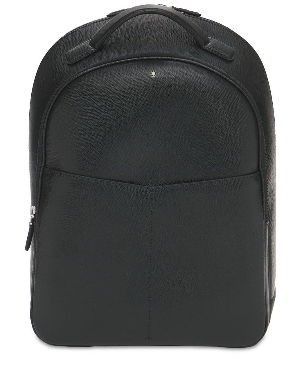 Montblanc Logo Leather Sartorial Small Backpack in Black for Men | Lyst