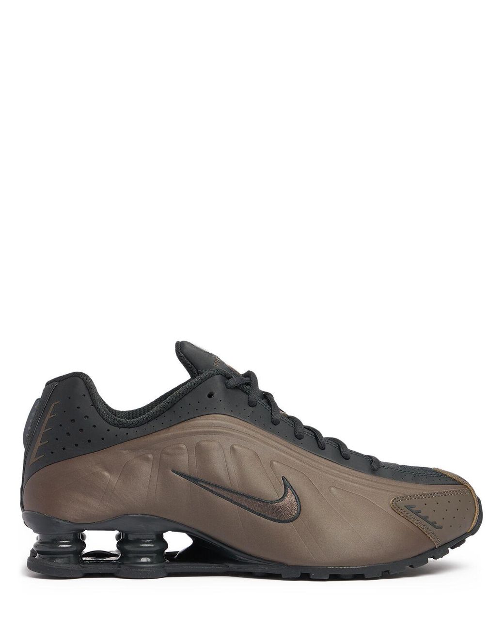 Nike Shox R4 Sneakers in Brown | Lyst
