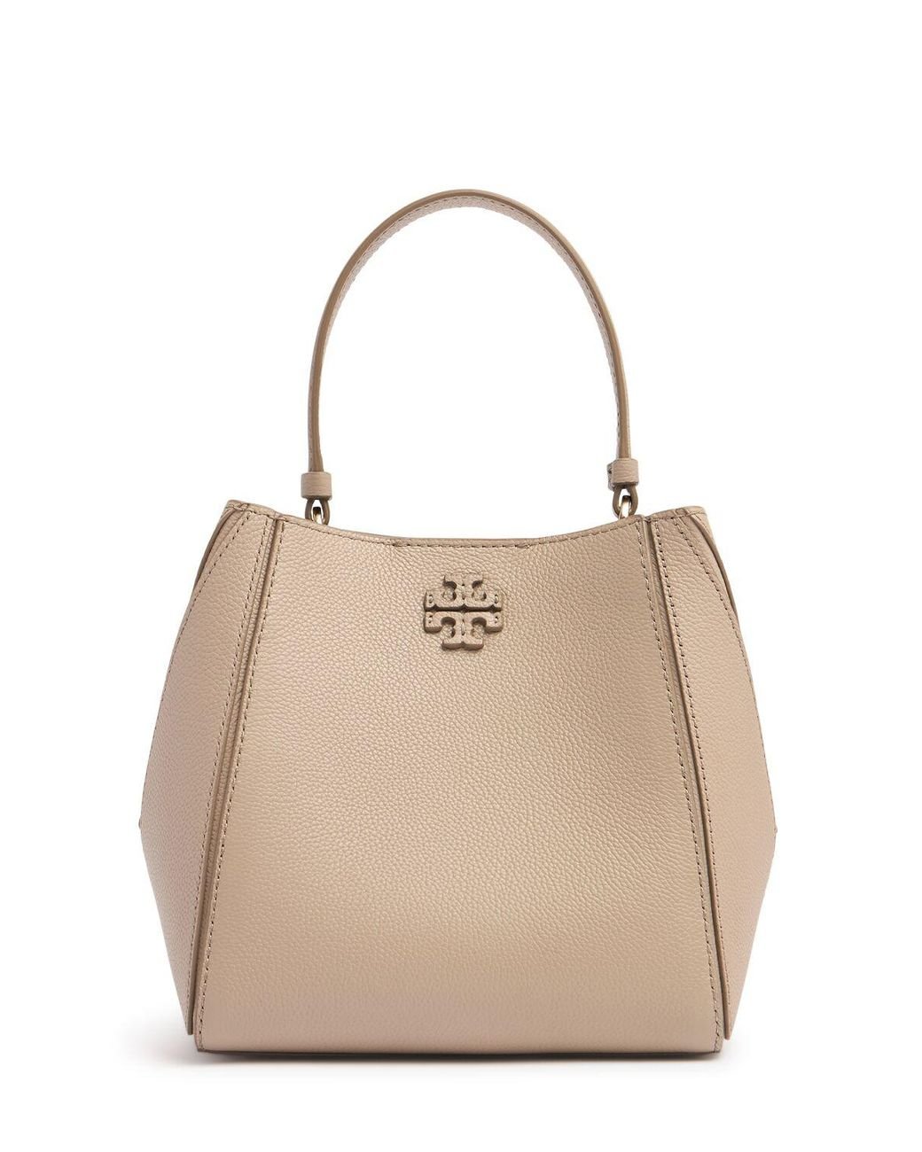 Tory Burch Small Mcgraw Leather Bucket Bag Unique in Natural | Lyst