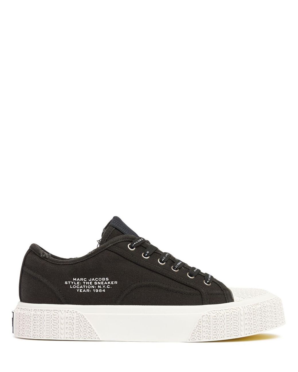 Marc Jacobs The Low Top Canvas Sneakers in Black | Lyst