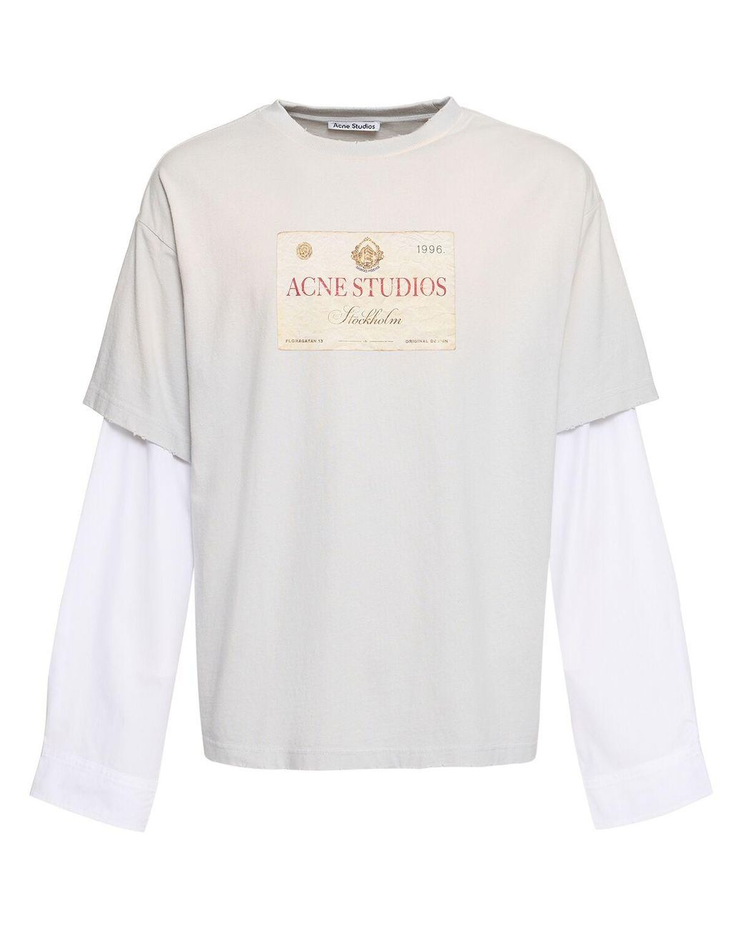 Acne Studios Edra Double T-Shirt in White for Men | Lyst