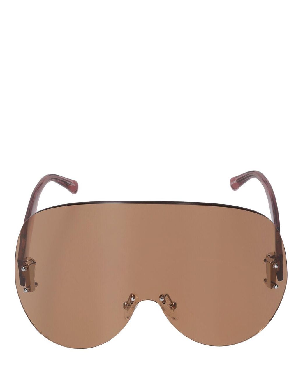 The Attico Karl Oversize Mask Acetate Sunglasses in Brown | Lyst