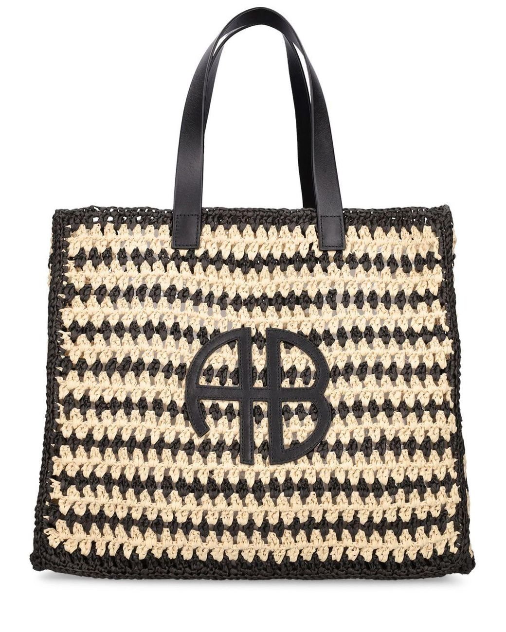 Anine Bing Large Rio Canvas Tote Bag in Black | Lyst