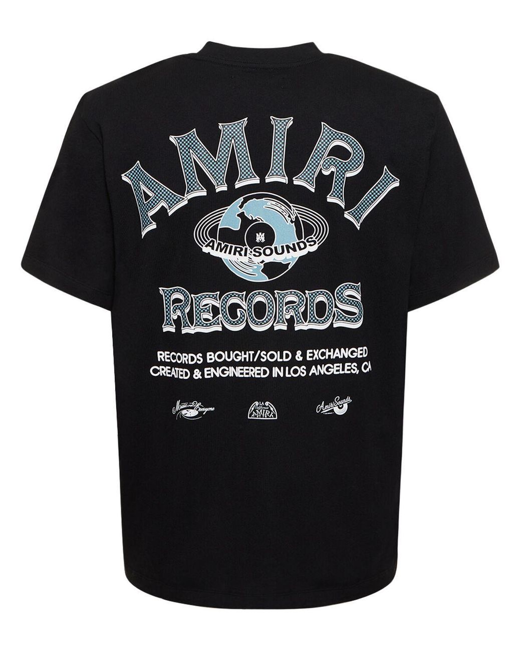 Amiri Records Print Cotton Jersey T-shirt in Black for Men | Lyst