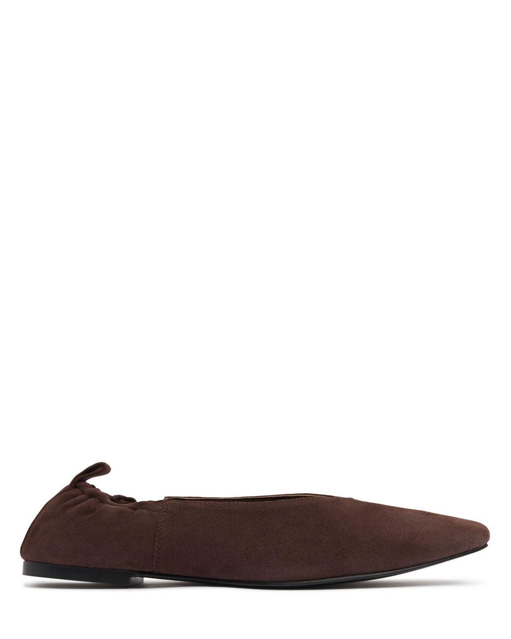 A.Emery 10mm Brie Suede Ballerina Flats in Brown | Lyst