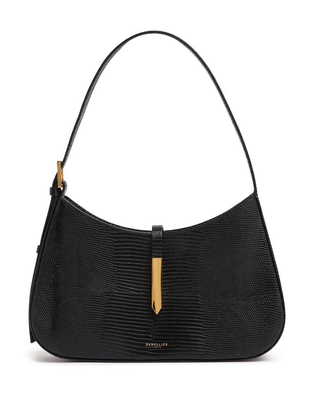 DeMellier London Tokyo Embossed Leather Shoulder Bag in Black | Lyst