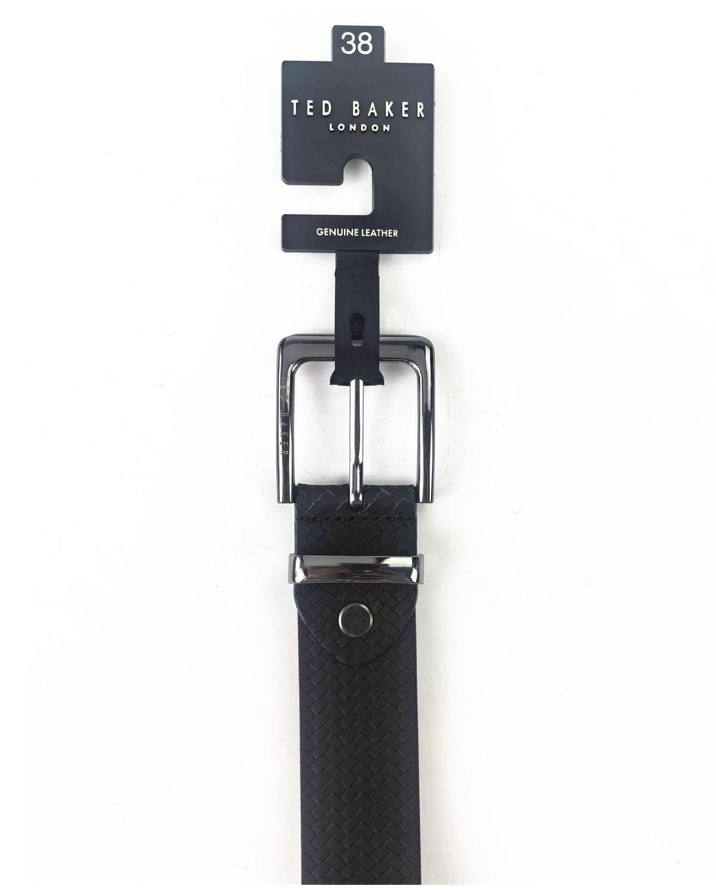 Ted Baker London Embossed Leather Belt in Black for Men | Lyst