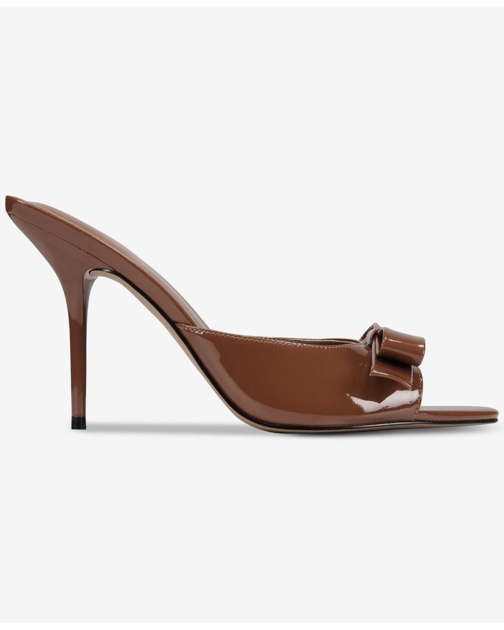 AAJ By Aminah Giselle Bow Mule Dress Sandals in White | Lyst