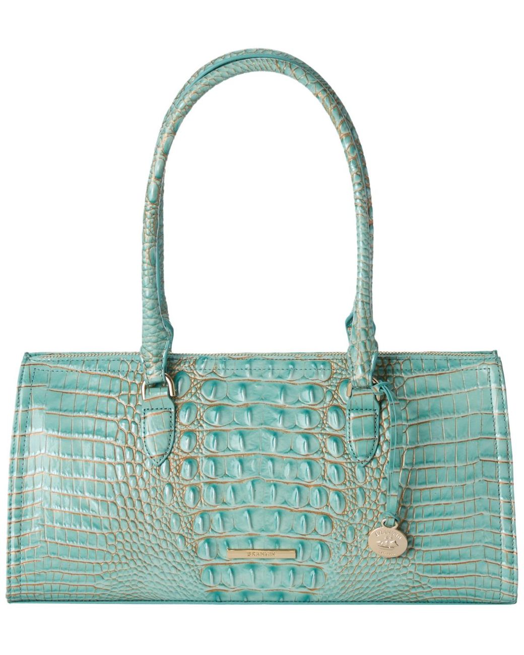 Brahmin Sophia Large Melbourne Satchel Bag in Green | Lyst