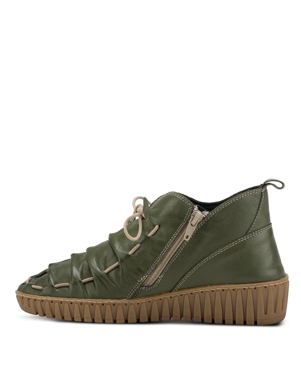 Spring Step Azura Nespea Premium Leather Slip-on Wedge in Green | Lyst