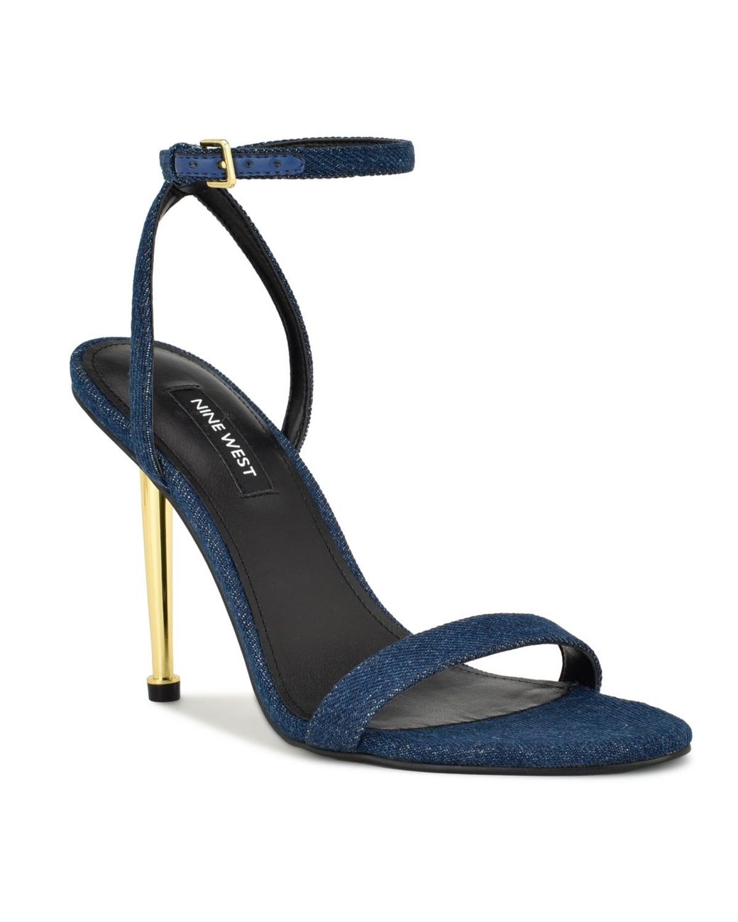 Nine West Reina Ankle Strap Stiletto Sandals in Blue | Lyst