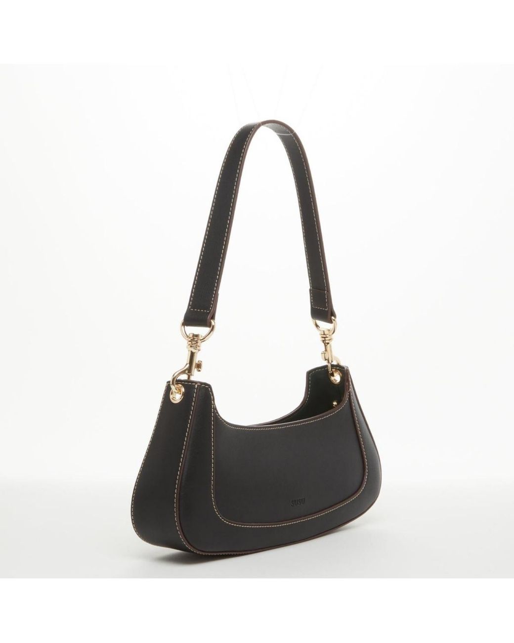 Susu Leather Baguette Bag Small 90s Shoulder Bag East West Handbag Y2k ...