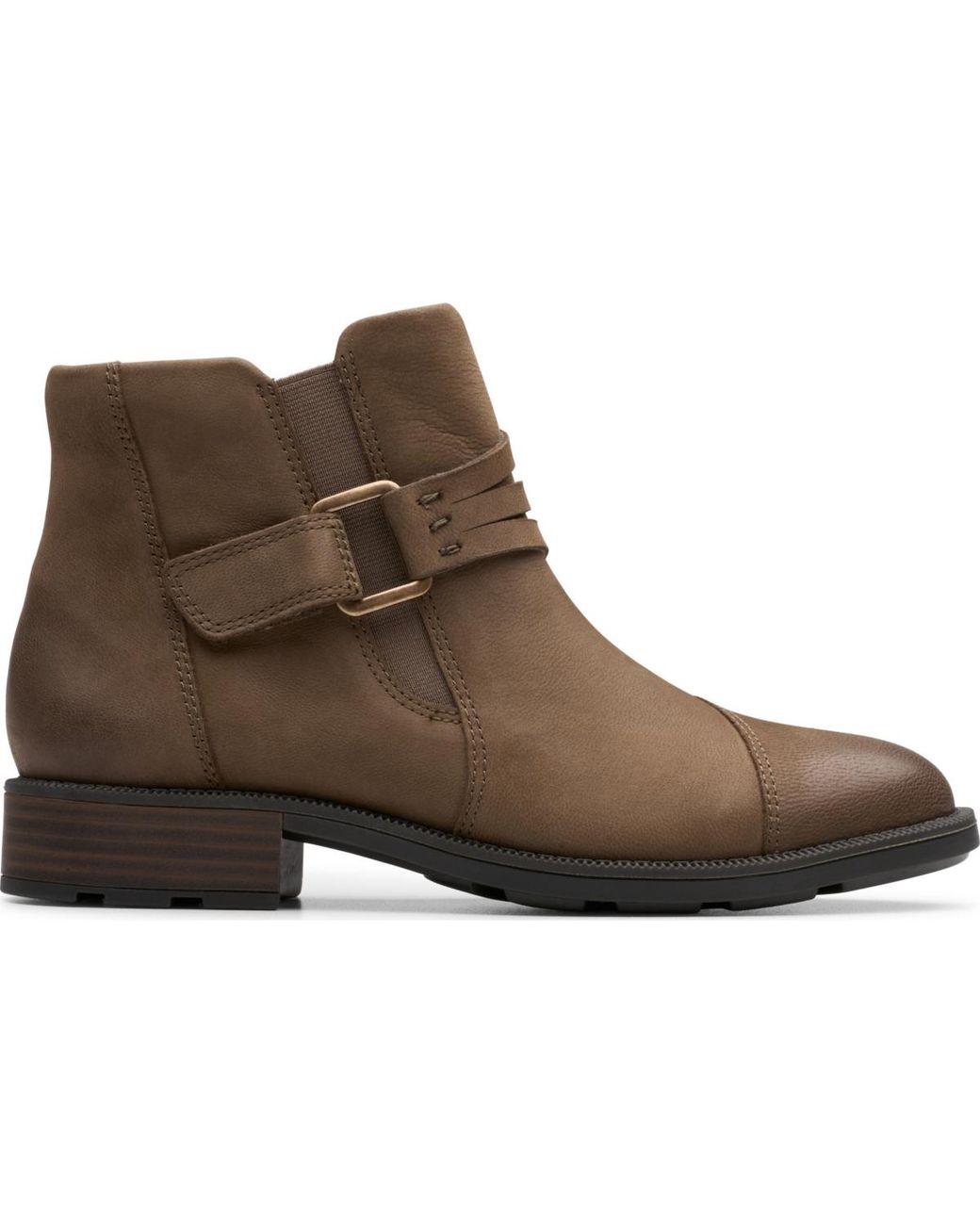 Clarks Adalynn Faye Ankle Booties in Brown | Lyst