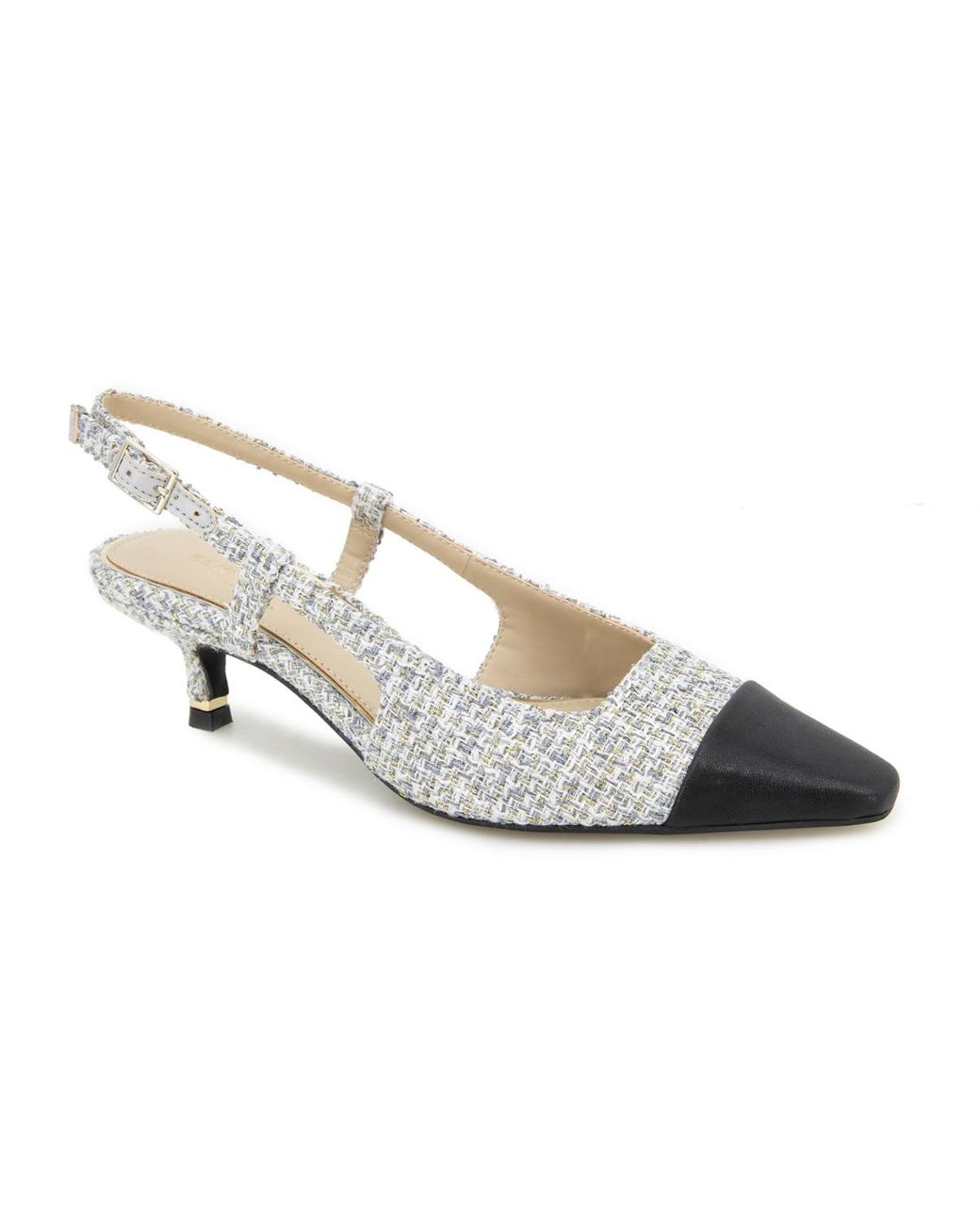 Kenneth Cole Martha Toe Cap Pumps in Metallic | Lyst