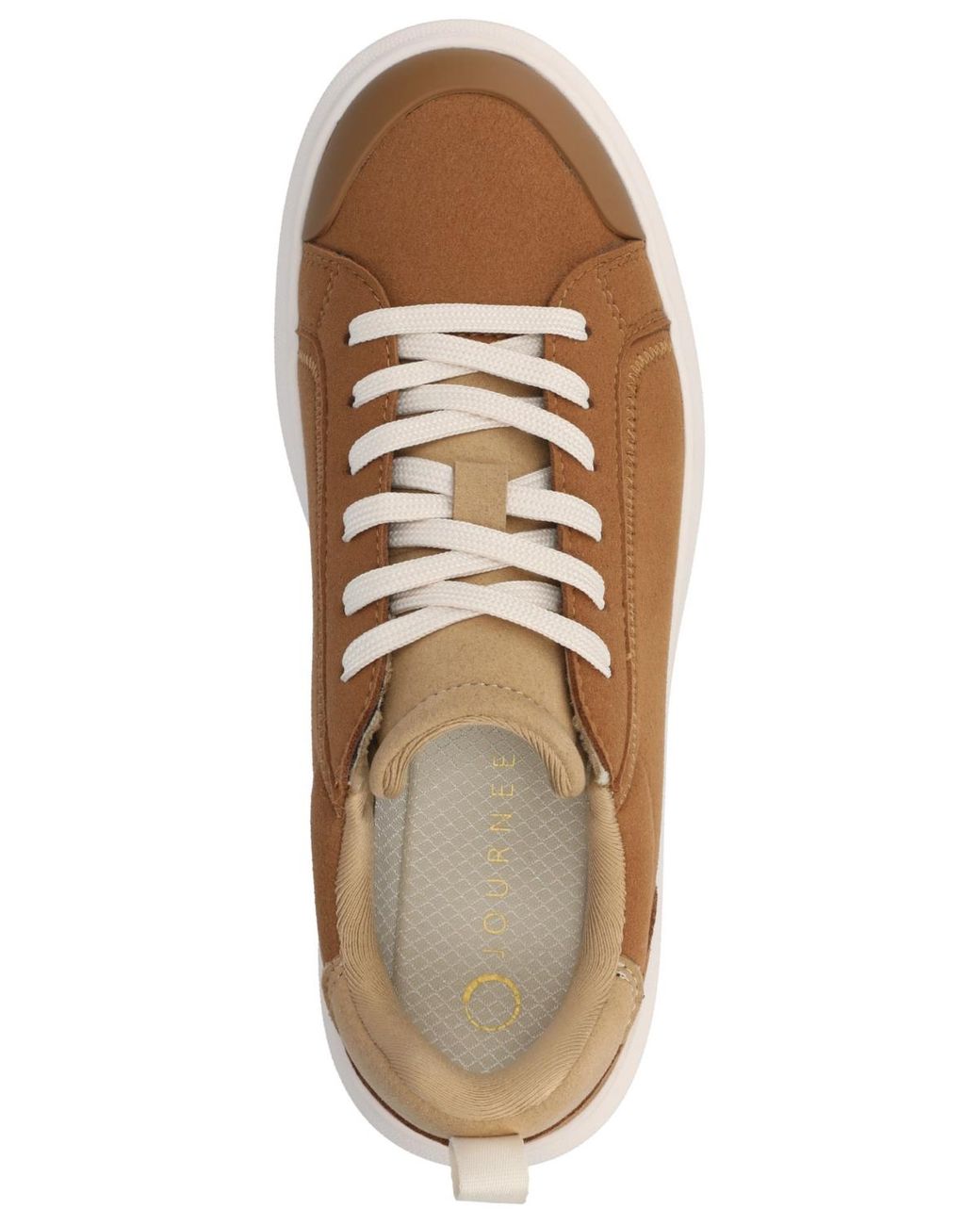 Journee Collection Meeya Platform Lace Up Sneakers in Brown | Lyst