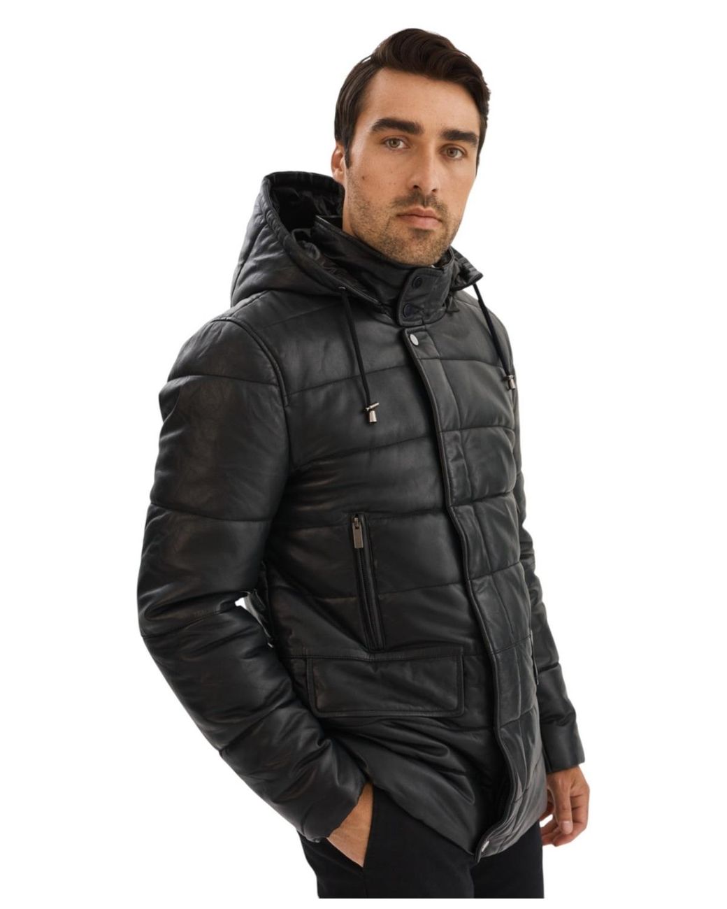 Regency Leathers Clifton 3/4 Puffy in Black for Men | Lyst