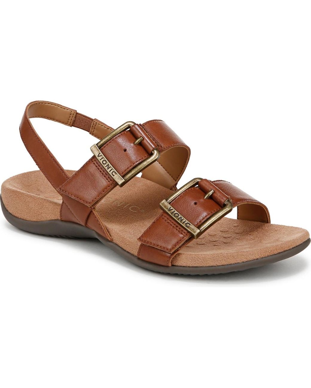 Vionic Reese Slingback Sandals in Brown | Lyst