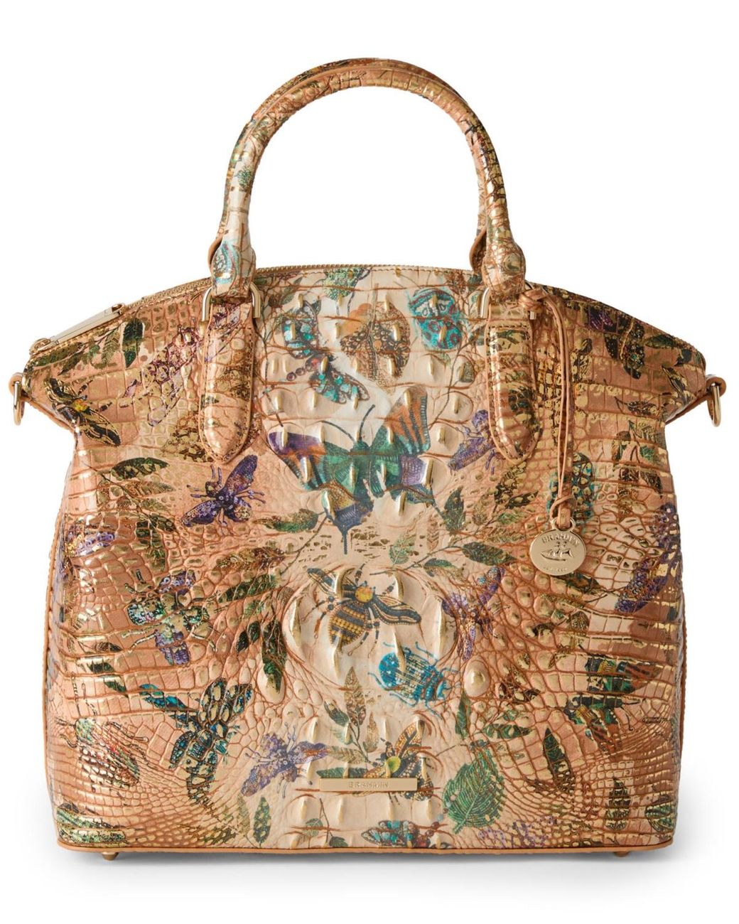Brahmin Duxbury Melbourne Large Leather Satchel Bag in Brown | Lyst