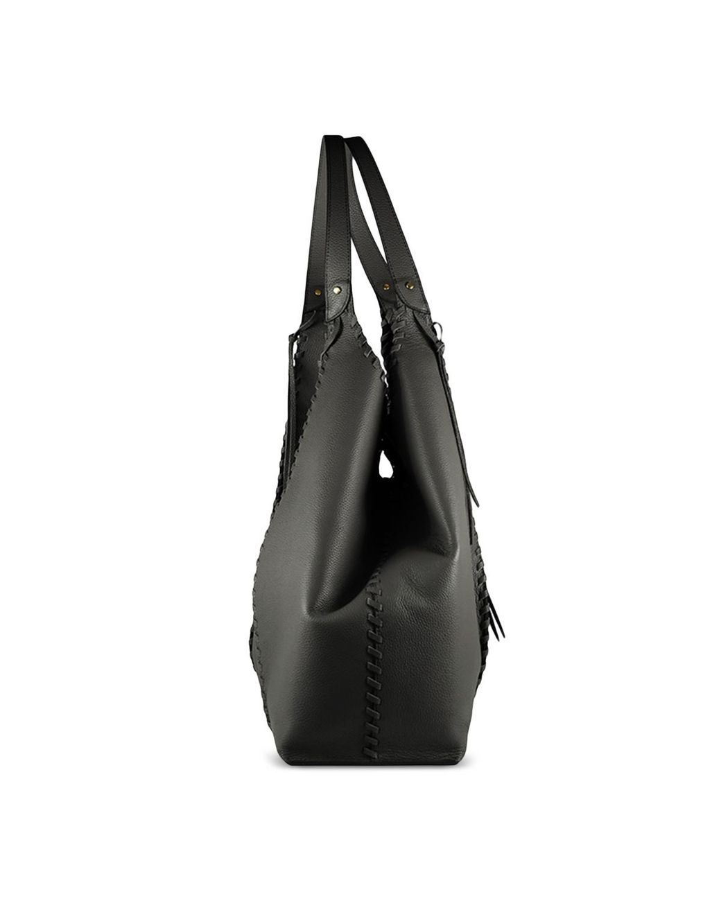 Sam Edelman Sylvia Large Leather Tobo Bag in Black | Lyst