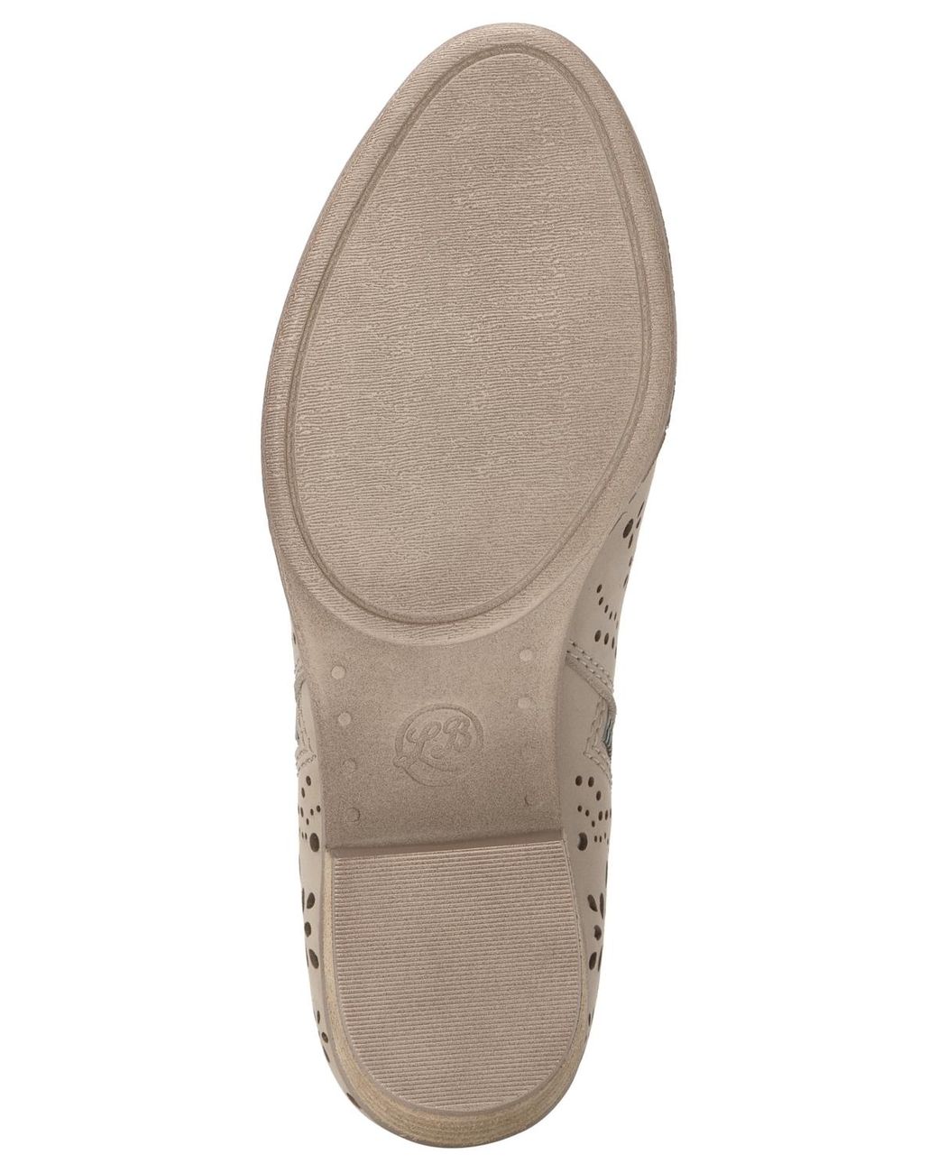 Lucky Brand Basel Perforated Ankle Booties in Natural | Lyst