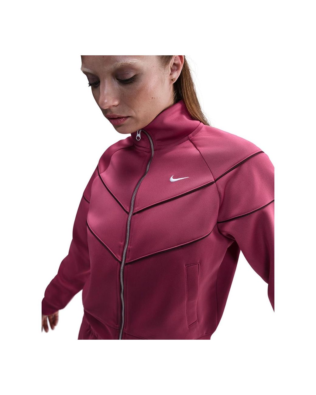 Nike Sportswear Windrunner Knit Zip Jacket in Red | Lyst