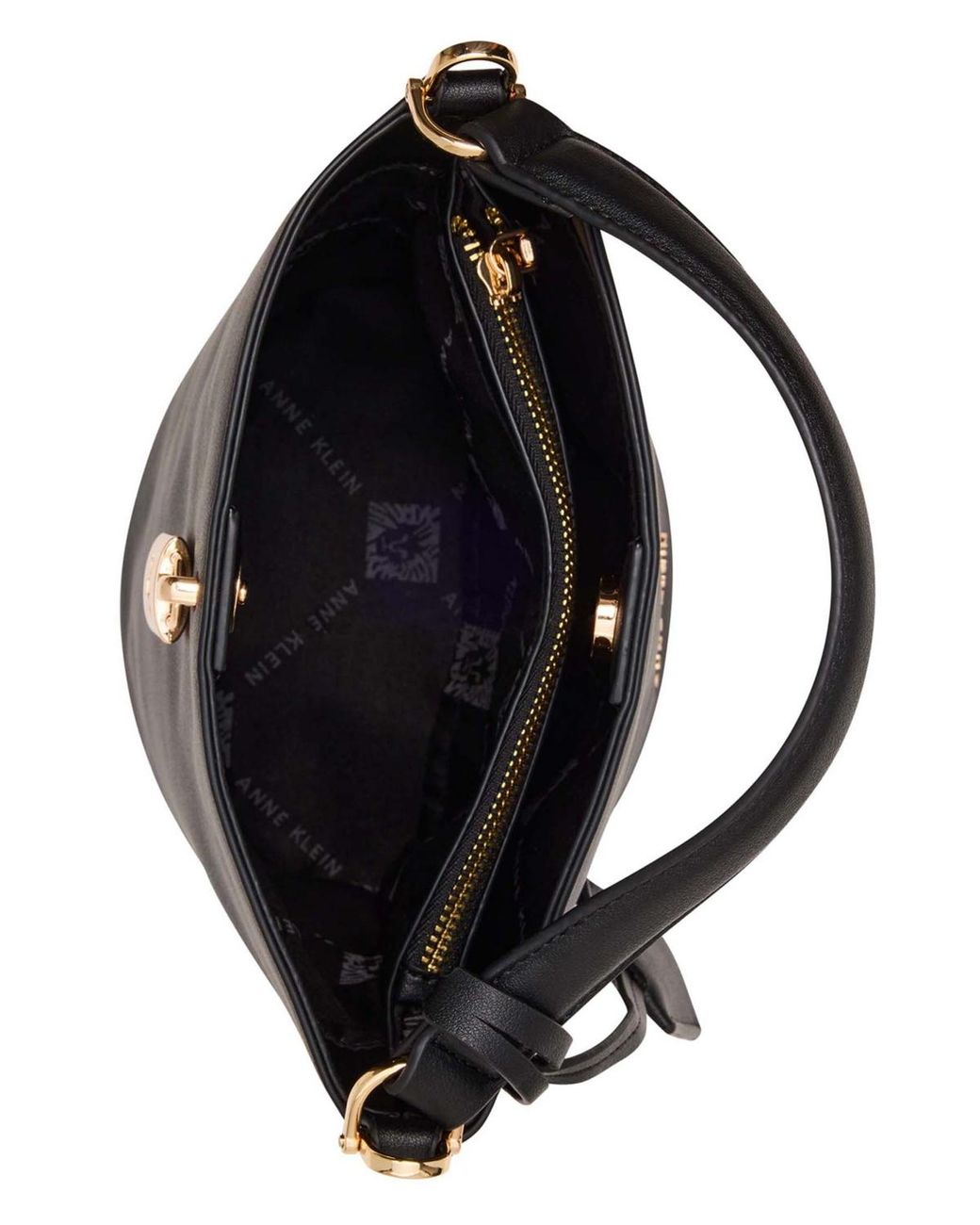 Anne Klein Small Lock Bucket in Black | Lyst