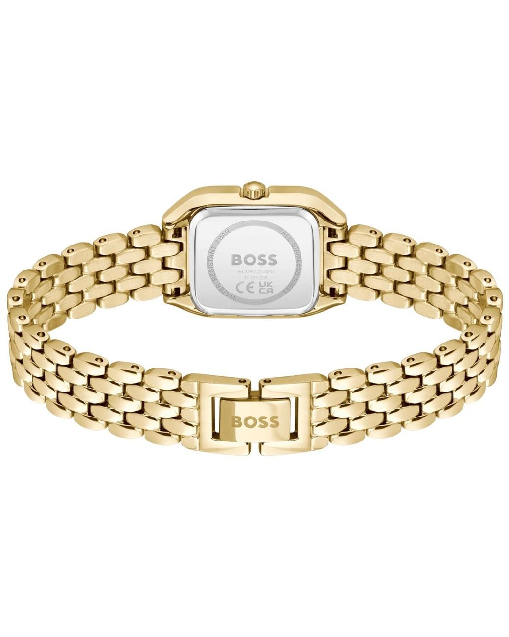 BOSS Mae Petite Quartz Basic Mini Ionic Plated Thin Gold Steel Watch in ...