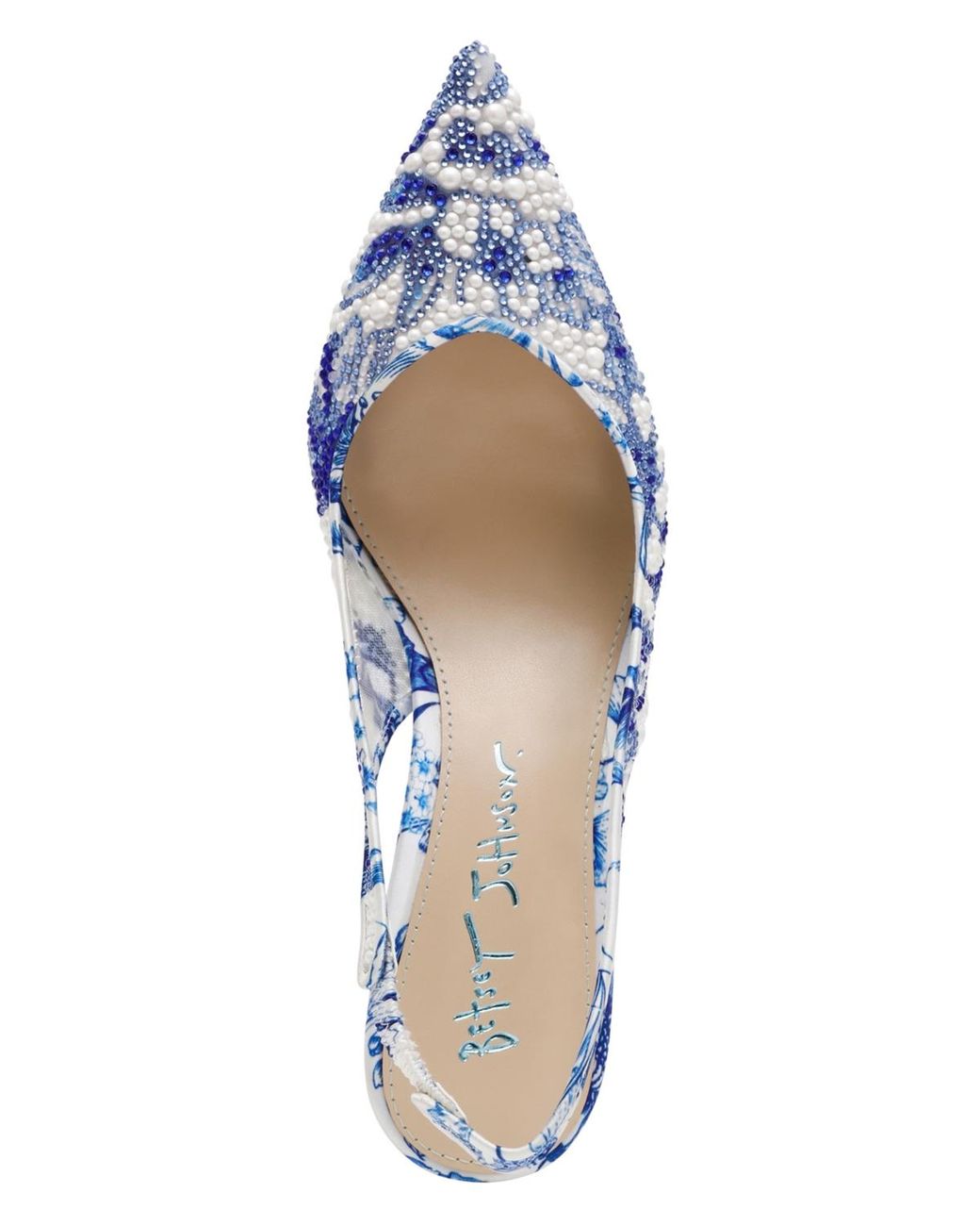 Betsey Johnson Pointed Toe Slingback Pumps in Blue | Lyst