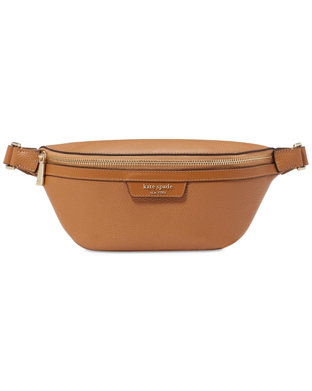Kate Spade Hudson Pebbled Leather Belt Bag in Brown | Lyst