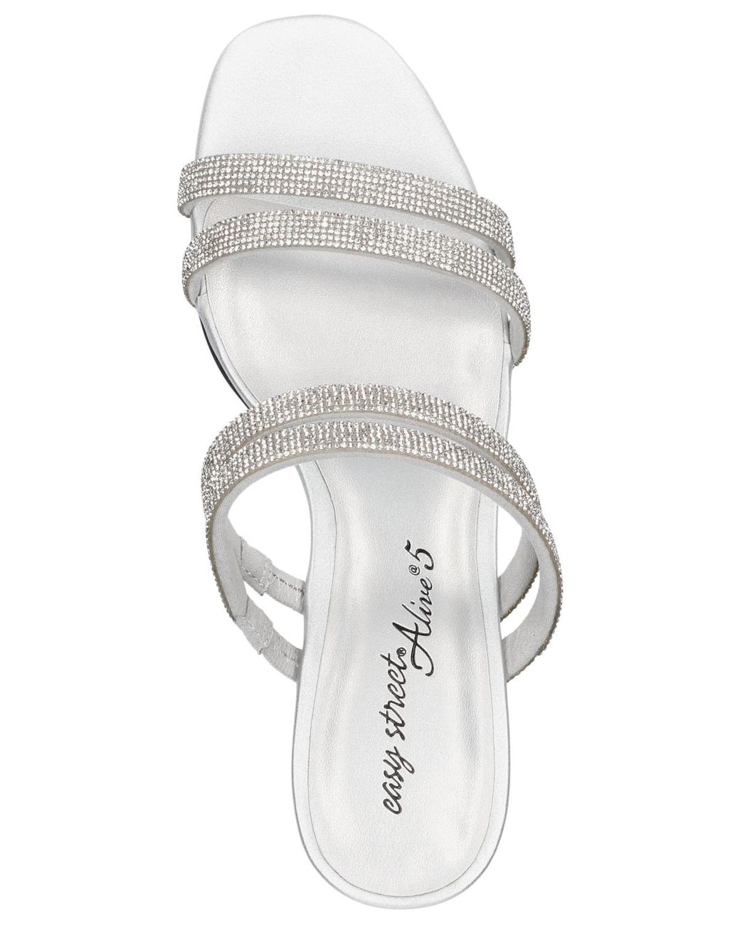 Easy Street Jemma Block Heel Dress Sandals in White | Lyst