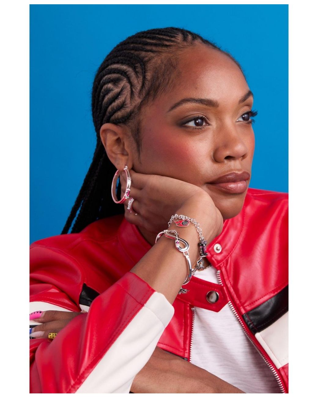 ALEX AND ANI Hot Wheels Racecar Hoop Earrings in White | Lyst
