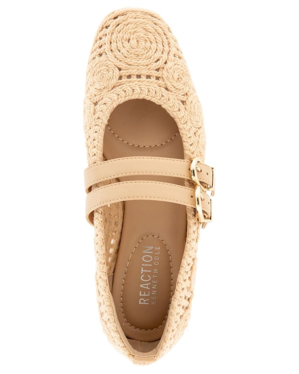 Kenneth Cole Malibu Mary-jane Ballet Flats in Natural | Lyst