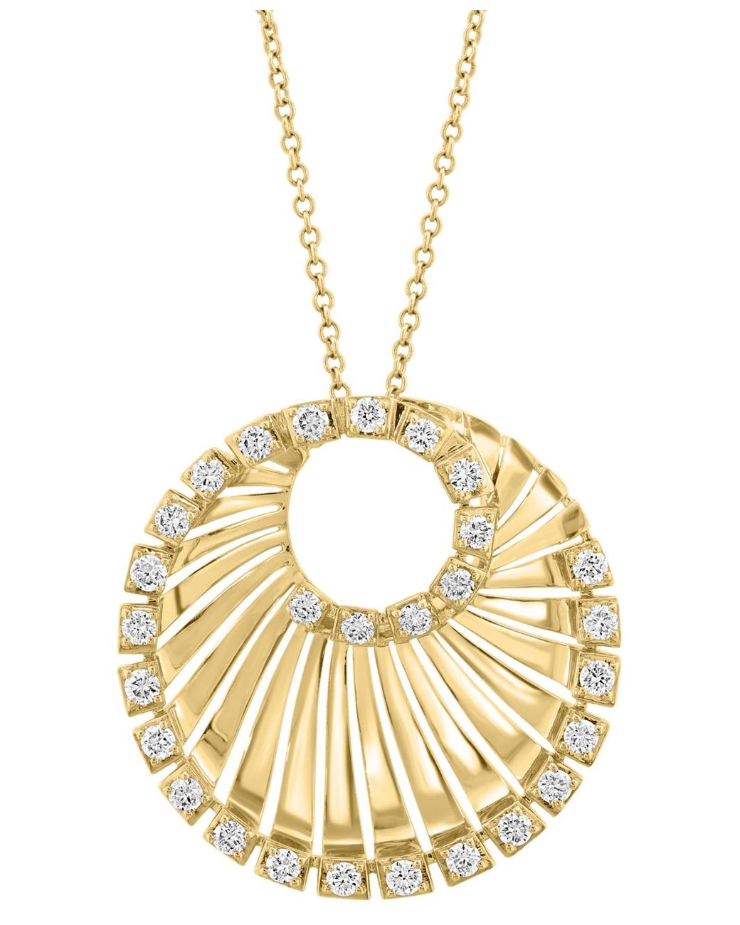 Effy Effy Diamond Circular Pendant 18" Necklace (3/4 Ct. T.w. in ...