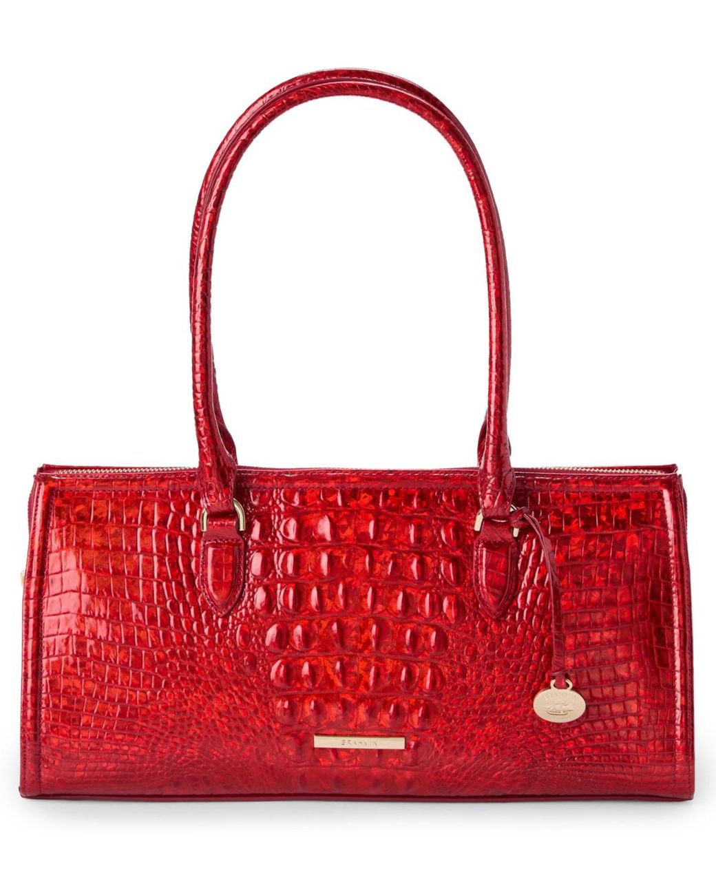 Brahmin Sophia Large Melbourne Satchel Bag in Red | Lyst