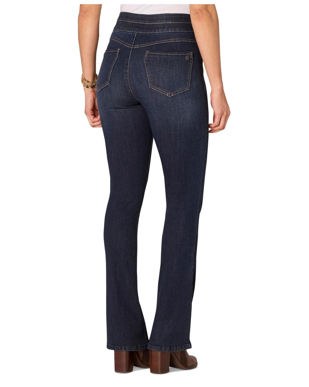 Democracy Petite "ab"solution Pull-on High-rise Bootcut Jeans in Blue ...